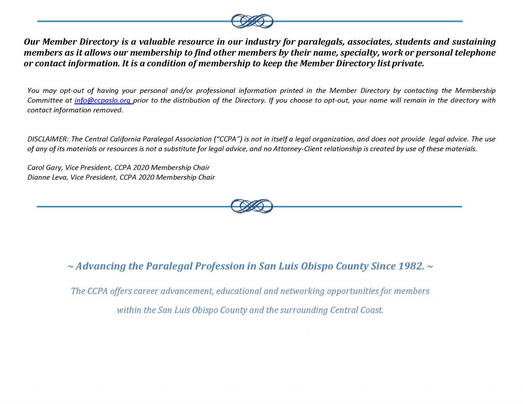 Opt-Out – Central Coast Paralegal Association